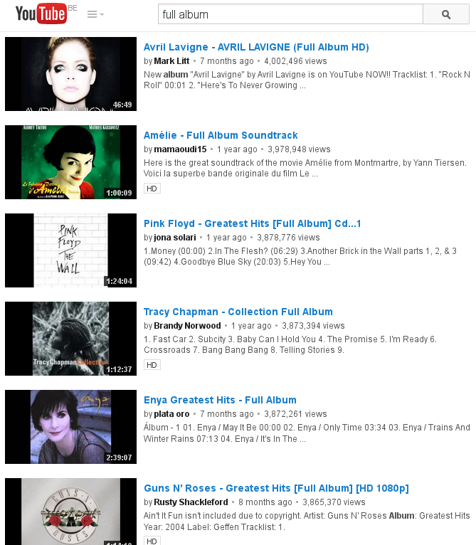 Youtube full albums – Tuxicoman